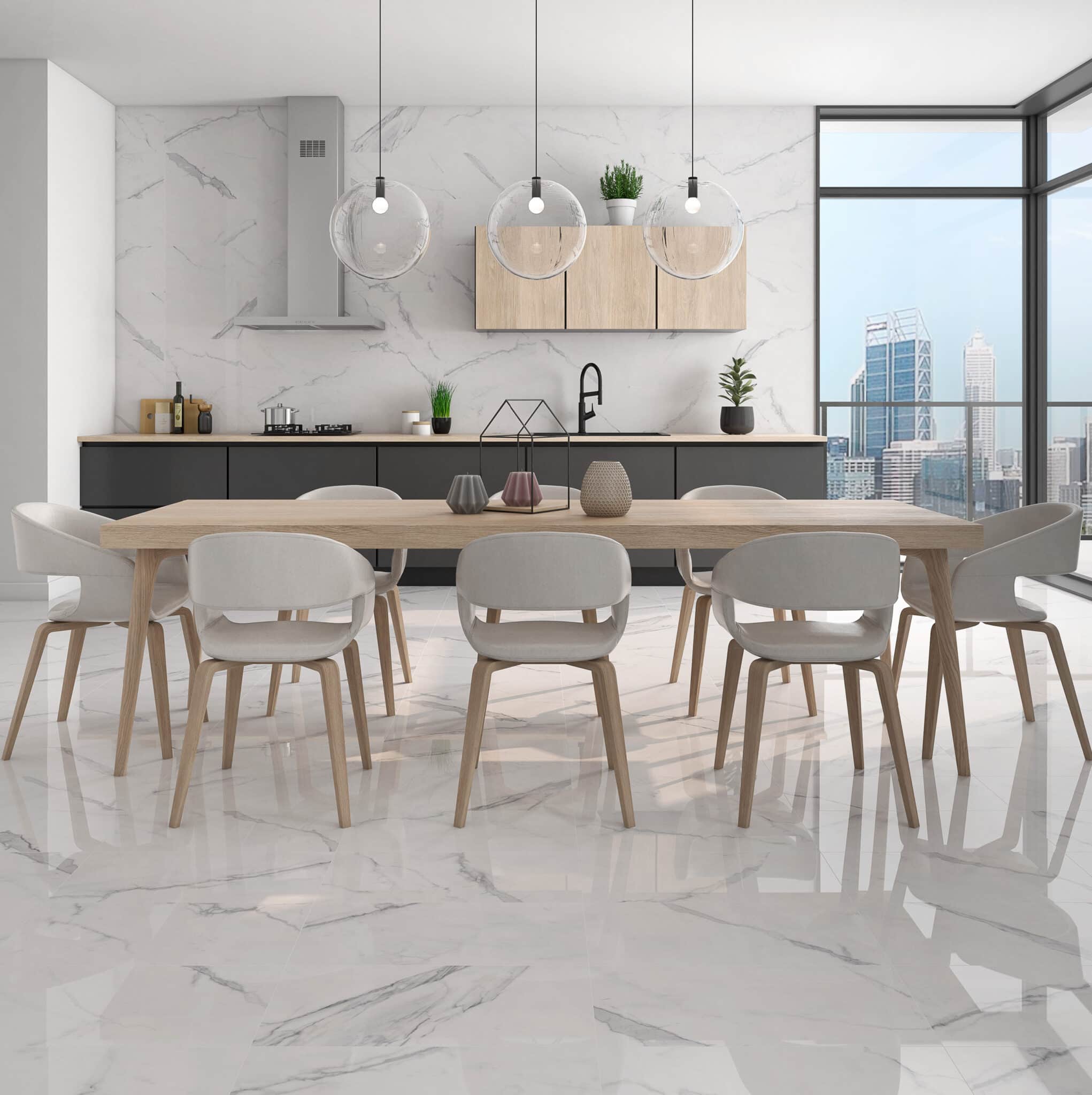 Porcelain Tile Natural Stone Look - BIANCO VENATINO Collection ...